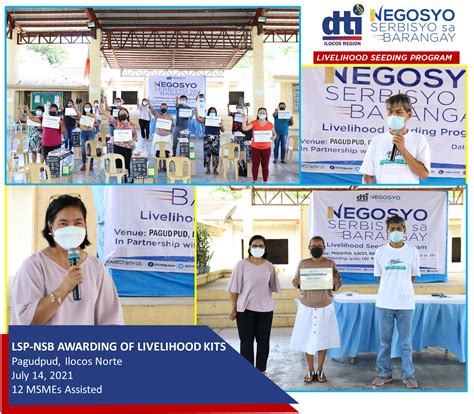 LSP-NSB up North! The Livelihood... - DTI Ilocos Norte