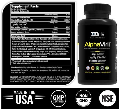 Alphaviril By Dr Sam Robbins 22 Year Proven Formula Testosterone Booster Hormone Balancer