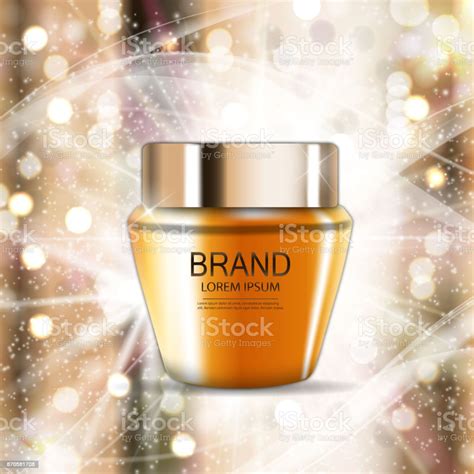 광고 또는 잡지 배경을 위한 디자인 화장품 제품 템플릿 3d 현실 벡터 Iillustratio 공란에 대한 스톡 벡터 아트 및