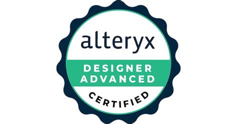 Alteryx Designer Advanced Certification Was Issued By Alteryx To Szymon