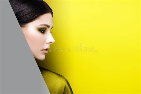 Beautiful Girl With Professional Evening Makeup Perfect Shining Skin