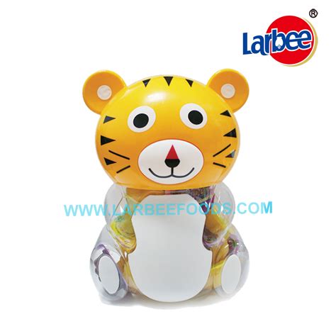Halal Sweet Candy Snack Food Fruit Assorted Jelly In Tiger Jar Snack