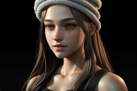 Premium Photo Beautiful Fashion Model With Exquisite Facial Features
