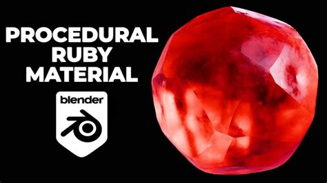 Ruby Material In Blender In 2025 Blender Tutorial Blender Character