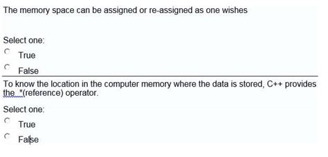 solved the memory space can be assigned or re assigned as