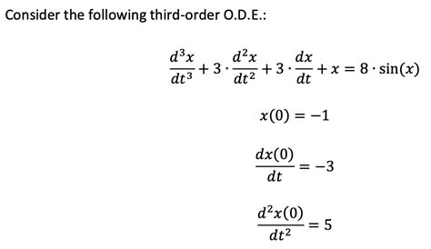 Solved Solve The Following Third Order Ode Using Method Of