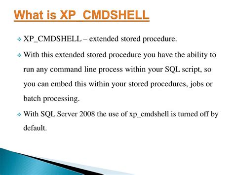 ppt presentation on xp cmdshell powerpoint presentation free