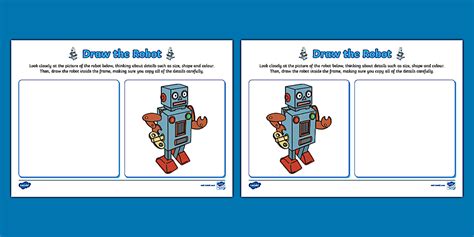 Draw The Robot Colouring Activity Teacher Made Twinkl