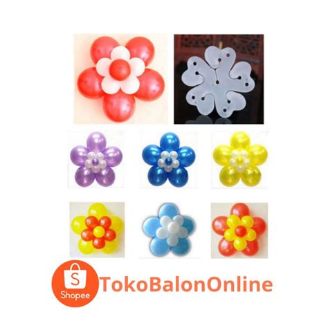 Bfs Flower Clip Annulus Clip Balloon Stringing Tool Into Flower Shape Stacking Pole Birthday