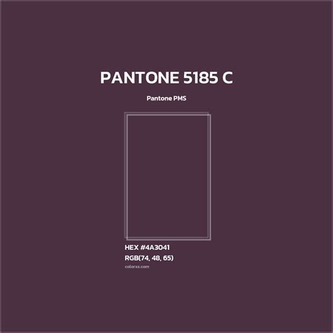Pantone 5185 C Complementary Or Opposite Color Name And Code 4a3041