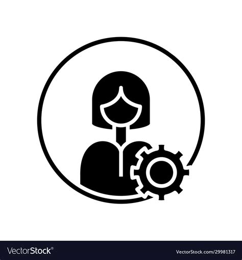 Settings Master Black Icon Concept Royalty Free Vector Image