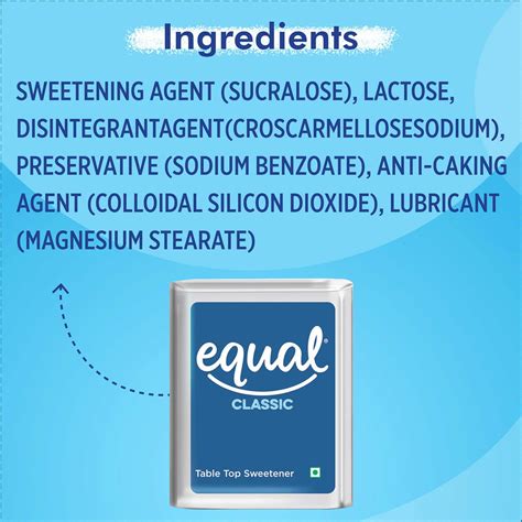 Buy Equal Classic Zero Calorie Sweetener Sugar Free Calorie Control 100 Tablets Pack Of 4 Online