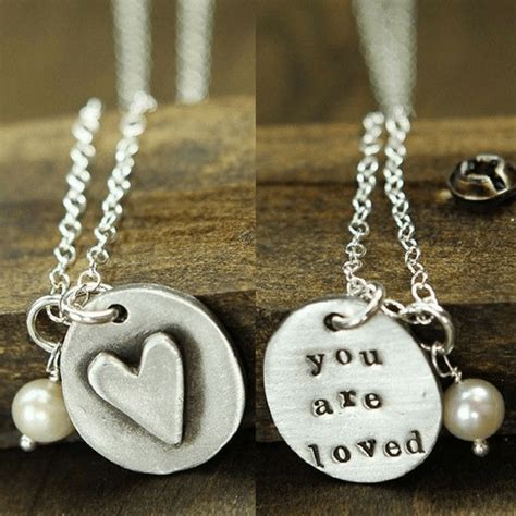 You Are Loved Fine Pewter Pendant Necklace The Vintage Pearl