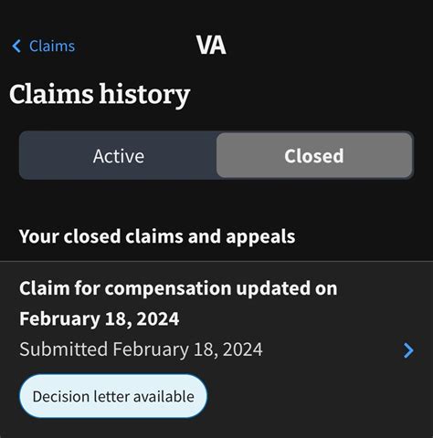 claim closed ides r veteransbenefits