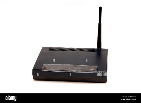 Wireless Router With Antenna For LAN Internet Connection Stock Photo Alamy