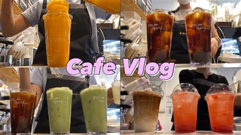 Eng Cafe Vlog 🌸 저희 카페에도 봄이 왔어요 🌸 커반브이로그 11 카페브이로그 커반알바브이로그 프렌차이즈카페 음료제조영상 카페알바브이로그