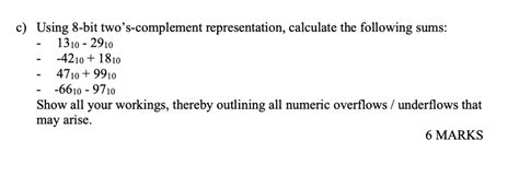 Solved Please Show How The Overflow Or Underflow Process Chegg