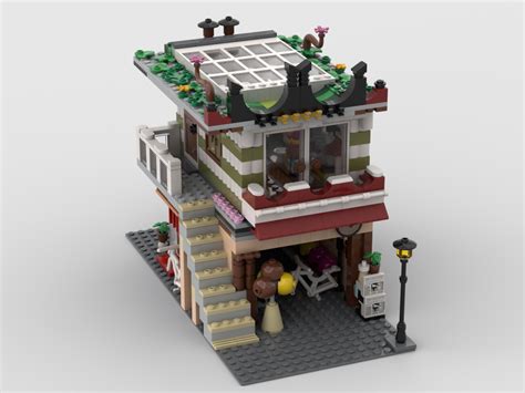 Lego Moc Bike And Dessert Shop By Noobricks Rebrickable Build With Lego