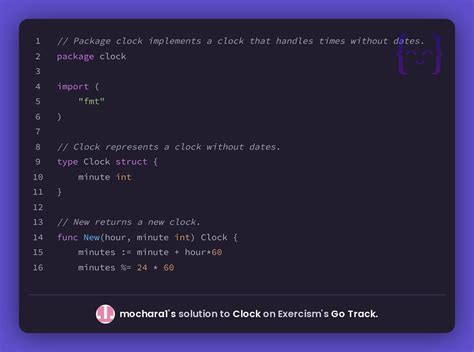 Mochara1s Solution For Clock In Go On Exercism
