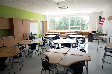Empty High School Classroom