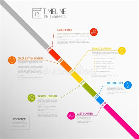 传染媒介infographic对角时间安排报告模板 向量例证 插画 包括有 手册 图形 颜色 抽象 77813463