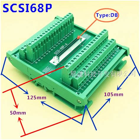 Universal Scsi 68 Scsi68 Breakout Terminal Block Db68 Interface For Plc