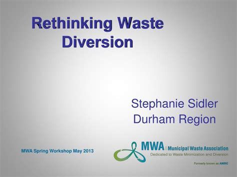 Ppt Rethinking Waste Diversion Powerpoint Presentation Free Download