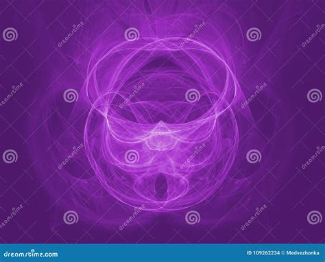 Violet Toned Monochrome Abstract Fractal Illustration Stock