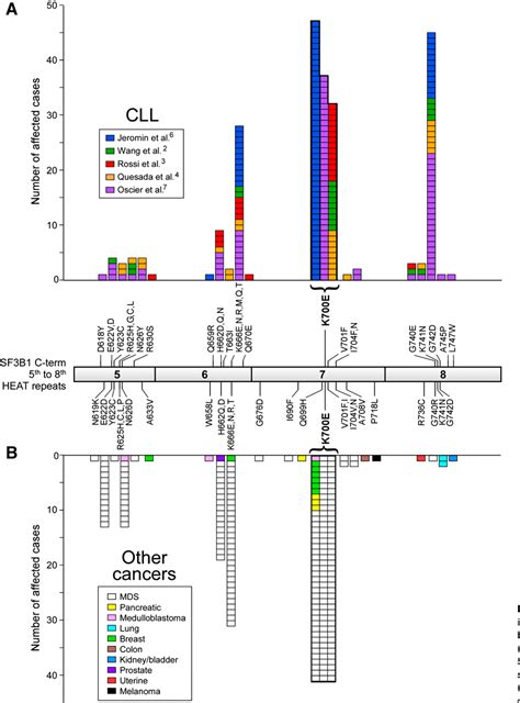Table 1 From Sf3b1 Mutations In Chronic Lymphocytic Leukemia