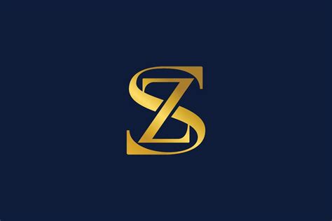 SZ Modern Luxury Typography Logo Design SZ Logo Design SZ Typo Design