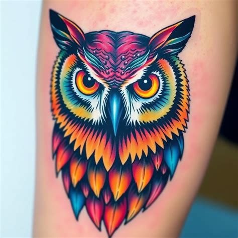 Best Colorful Owl Tattoo Ideas Vondy