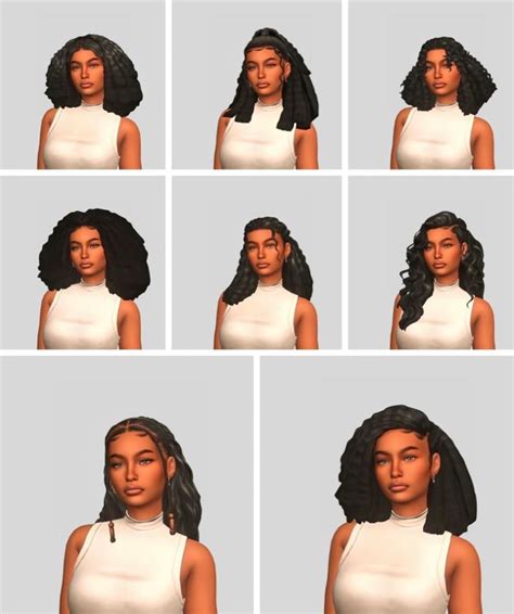 Maxis Match Curly Hair Cc For The Sims 4 Sims 4 Curly Hair Sims Hair