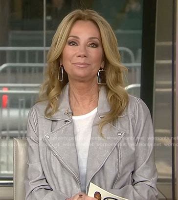 Wornontv Kathies Grey Moto Jacket On Today Kathie Lee Ford