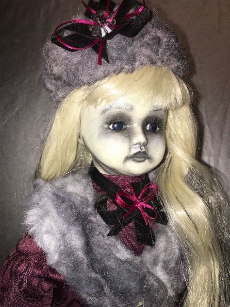 Gothic Girl 9 Eery Ghost Haunted Ooak Assemblage Art Porcelain Doll