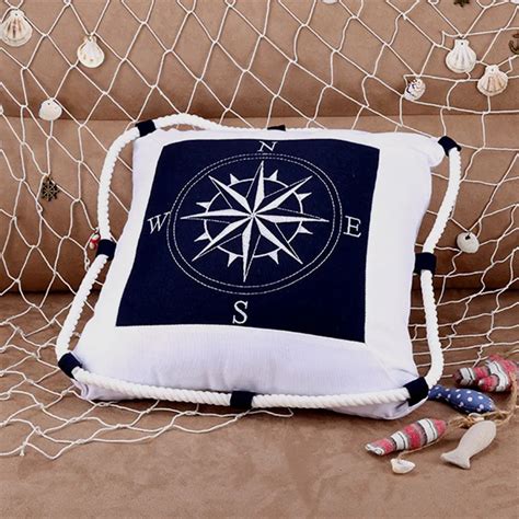 Подушка с якорем морская культура наволочка с памятью моряка хлопковая льняная подушка для