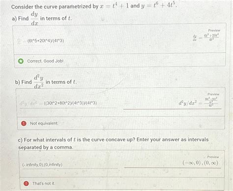 consider the curve parametrized by x t4 1 ﻿and
