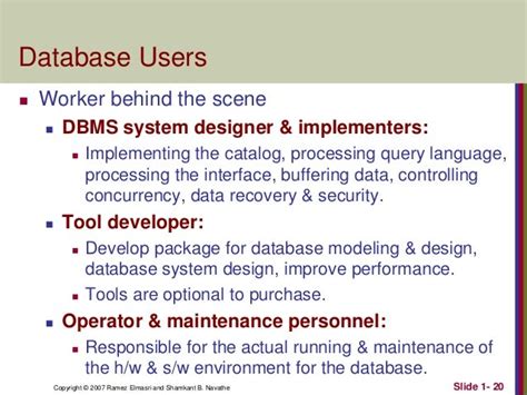 1 Introduction Databases And Database Users