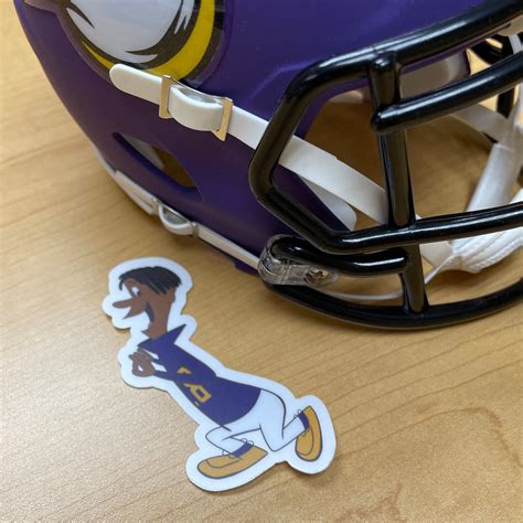 Justin Jetsons Jefferson Minnesota Vikings Clear Vinyl Sticker Griddy