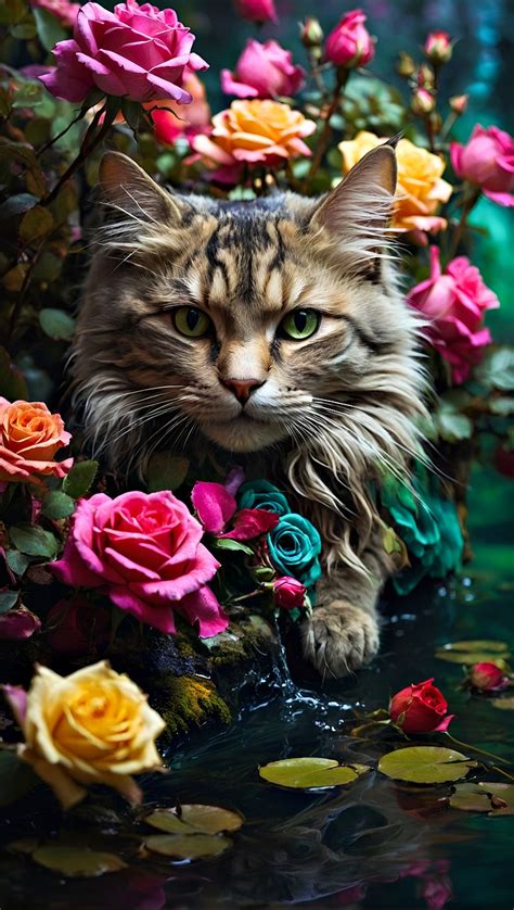 Download Ai Generated Nature Cat Royalty Free Stock Illustration