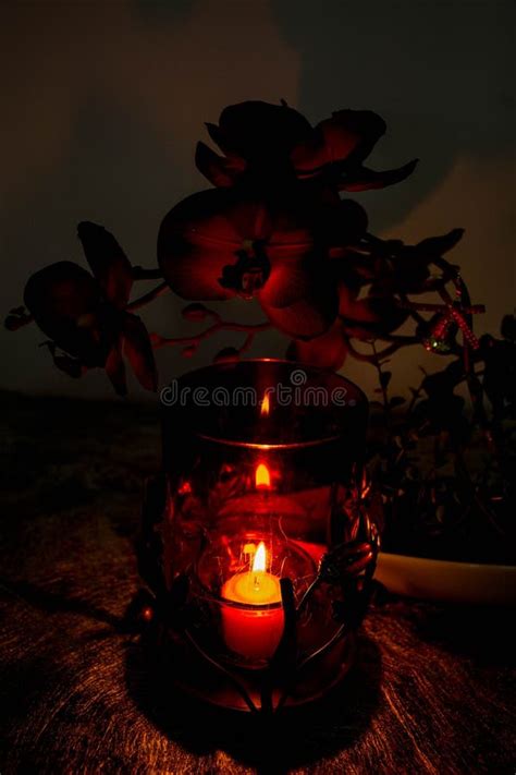 Romantic Candle Light Dinner Couple Date Stock Image Image Of