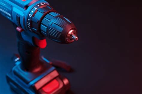 Premium Photo New Drill Closeup Isolated On Black Background Power Tools Concept