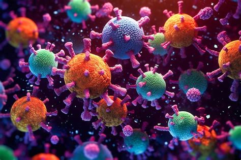 Bactérias E Vírus Cercados Por Bactérias Foto Premium