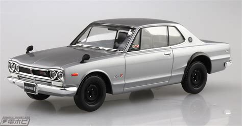 青島文化教材社よりハコスカ「スカイライン 2000gt R」が完全新金型で「ザスナップキット」シリーズに登場！完成見本写真が到着