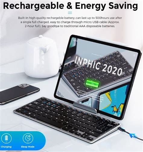 Wireless Keyboard Bluetooth Rechargeable Computers And Tech Parts And Accessories Computer
