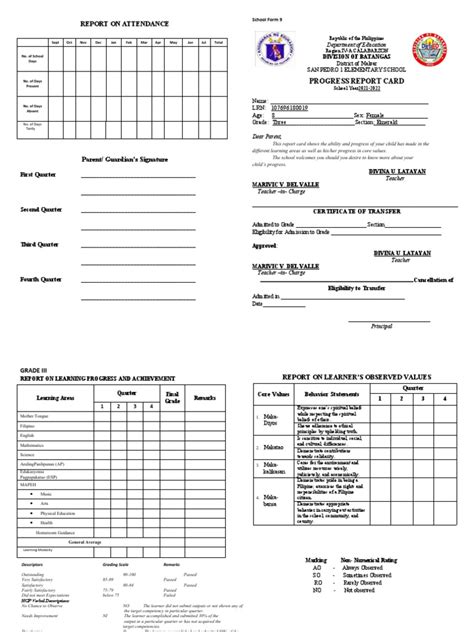 School Form 9 Pdf Learning Cognitive Science