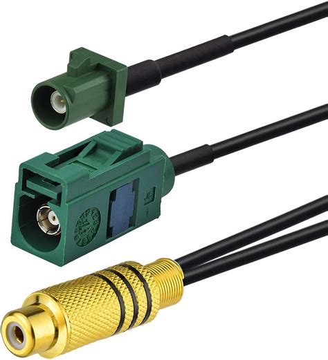 Superbat Fakra To Rca Splitter Cable Rca Female To Green Fakra E Fema