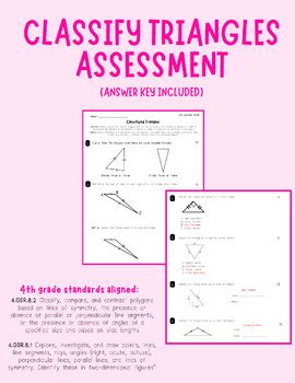 Classifying Triangles Sides Angles Assessment NEW Georgia