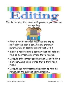 Process Writing Step Posters By Leslie Terry Teachers Pay Teachers