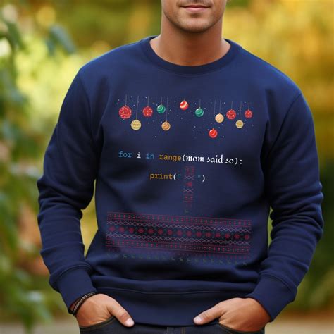 Funny Python Code Ugly Sweater Sweatshirt Geeky Christmas Pullover
