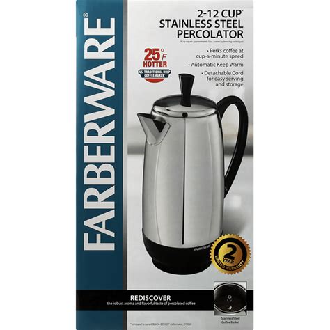 Farberware Percolator Stainless Steel 2 12 Cup 1 Each Delivery Or